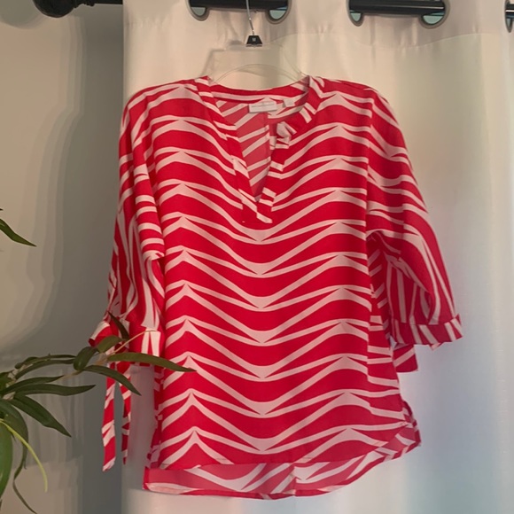 New York & Company | Tops | Hot Pink And White Zebra Patterned Top From ...